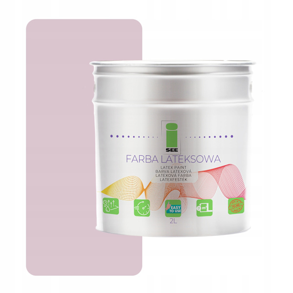 Latexväggfärg för inomhusbruk rosa lila 2L Polen | CDON