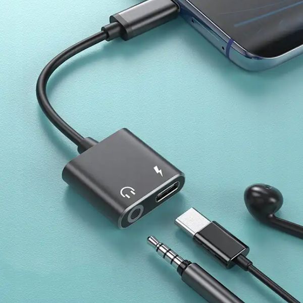 CO2 USB-C MINI JACK 3,5 MM ADAPTER AUX-KABEL FÖR SAMSUNG APPLE MED DAC ...