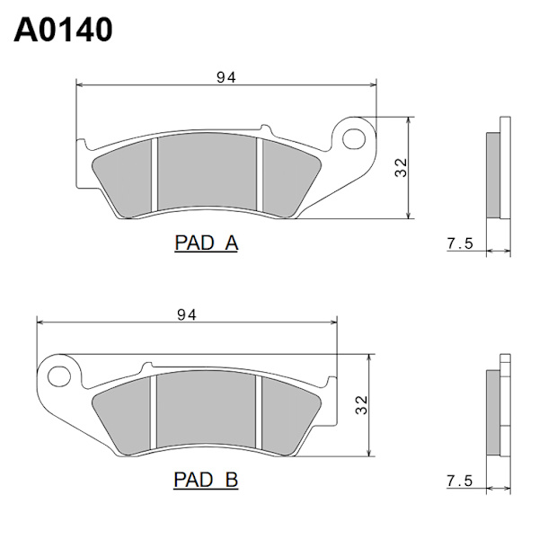 NISSIN 2024/10 KH125 PREMIUM SEMI-METALLISK BROMSBELÄGG (ECE R90 ...