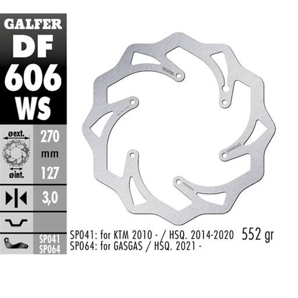 GALFER FORRESTE BREMSESKIVE KTM SX/EX, HUSABERG, HUSQVARNA, GAS GAS ...