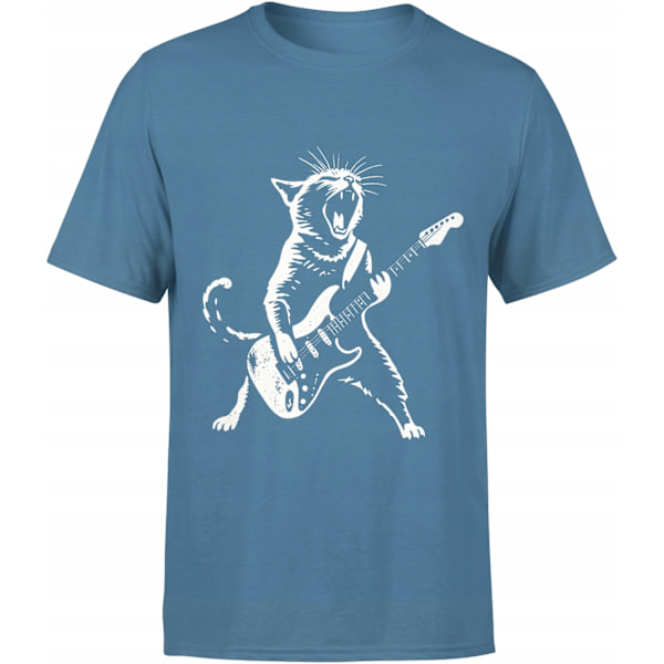 ROLIG KATT MED GITARR HERR-T-SHIRT ROCK ROCK METAL METALGITARIST | CDON