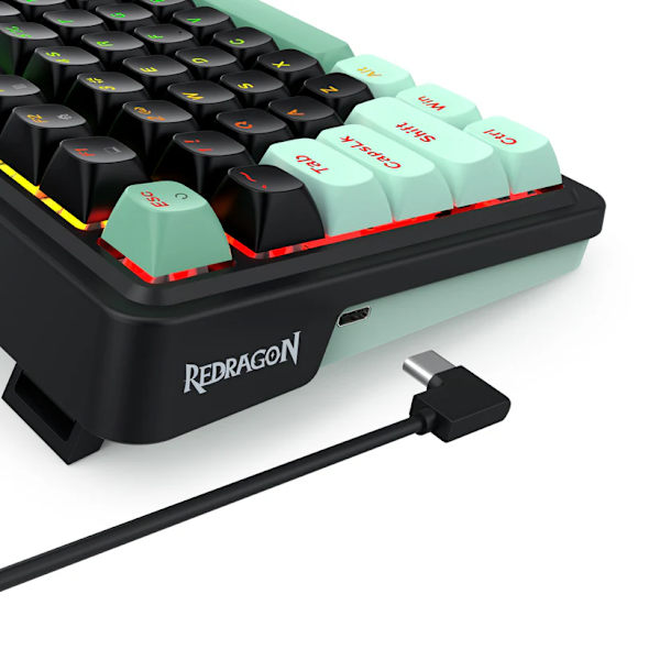 REDRAGON Eisa Magnetic K686BG-RGB-M Svart och grönt mekaniskt ...