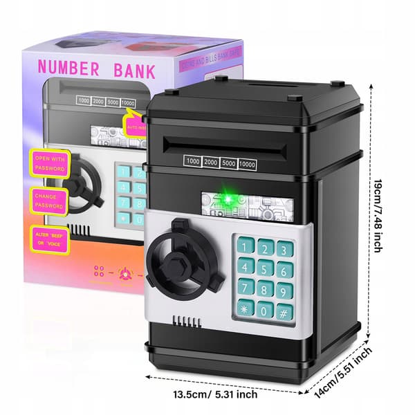 Spargris säkerhetsskåp / Elektronisk bankomat 23545 | CDON