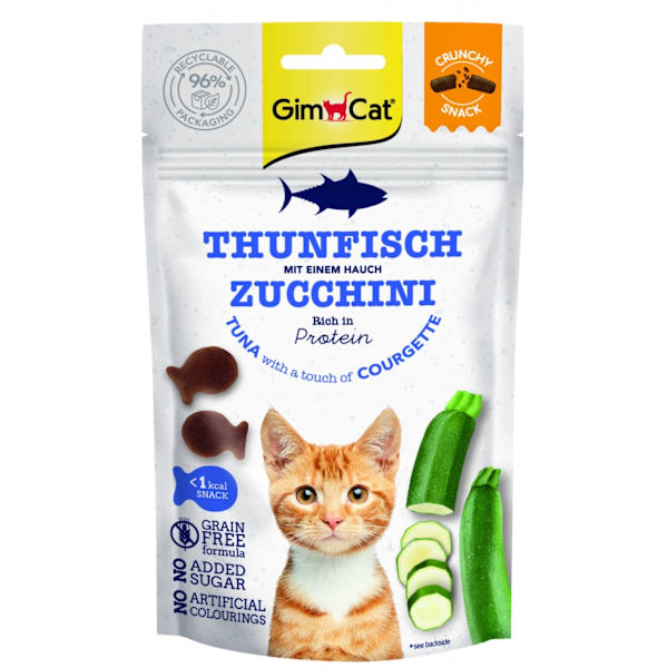 GimCat | Krispigt Snack 50g - Tonfisk och Zucchini 50g | CDON