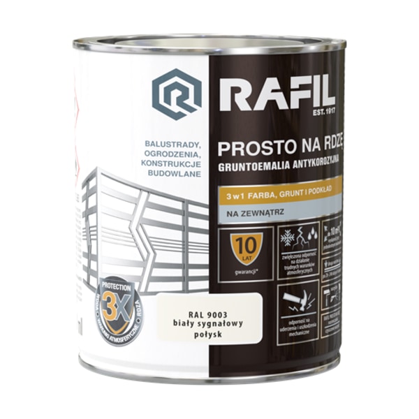RAFIL FÄRG ROSTFRI SIGNALVIT RAL9003 0,75L | CDON