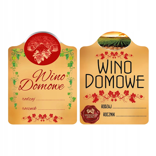 etiket klisterm√¶rke hjemmelavet vin 10 stk gul vin | CDON