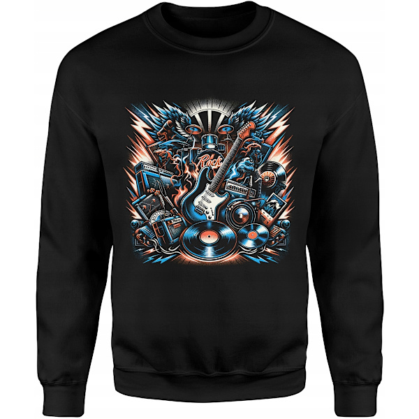 HERRROCK-SWEATSHIRT ROCK-GÅVA TILL MUSIKER GITARIST STORLEK XL | CDON