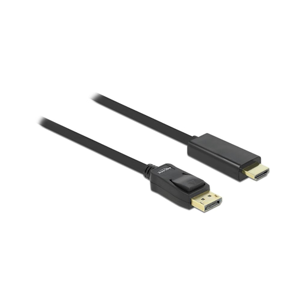 Delock DisplayPort till High Speed HDMI-kabel, Passiv, 2m - Svart | CDON