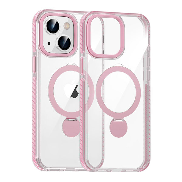Pindun 360° Roterende Stativ Magnetisk Cover til iPhone 14/13 Pink | CDON