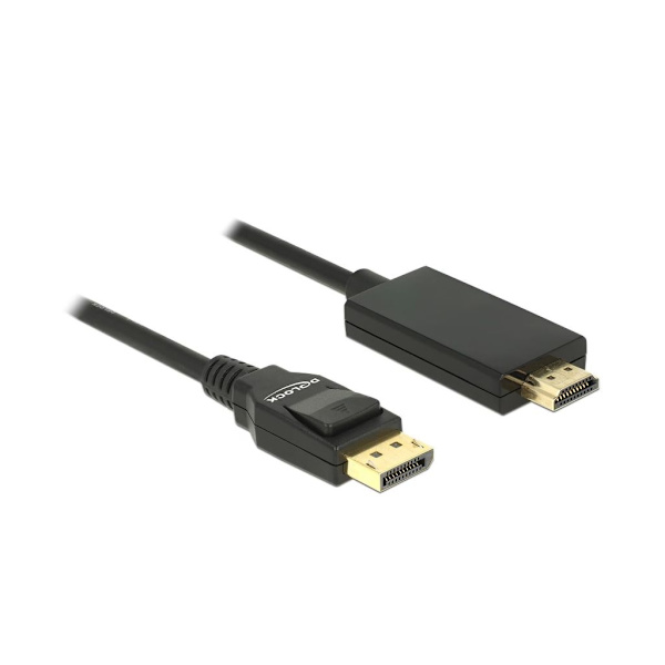 Delock DisplayPort till High Speed HDMI-kabel, Passiv, 4K @ 30Hz, 2m ...
