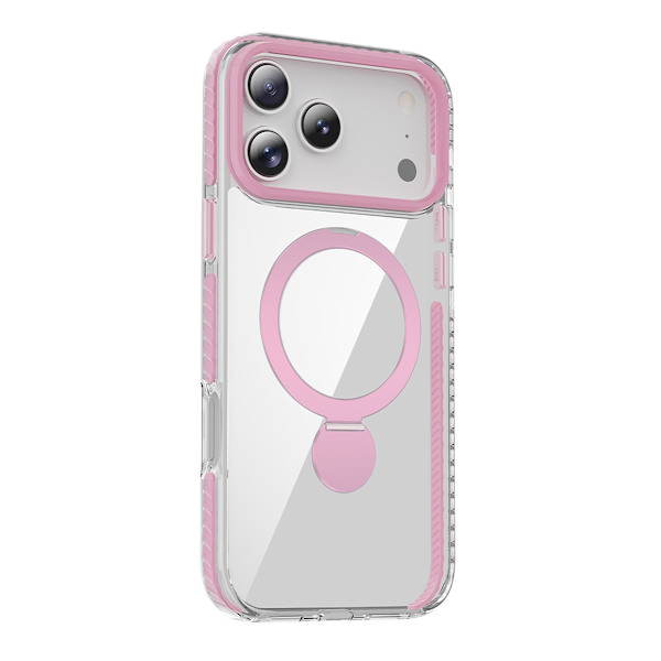 Pindun 360° Roterende Stativ Magnetisk Cover til iPhone 17 Pro Pink | CDON