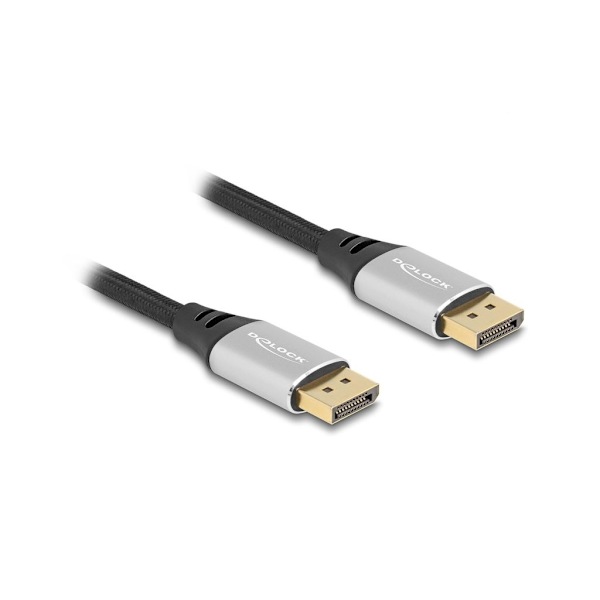 Delock DisplayPort-kabel 16K @ 60Hz, 1m - Silver | CDON