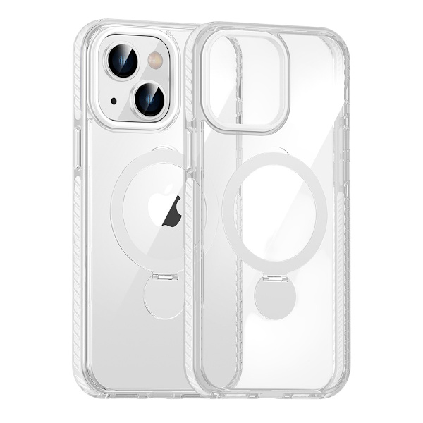Pindun 360° Roterende Stativ Magnetisk Cover til iPhone 15 Hvid | CDON