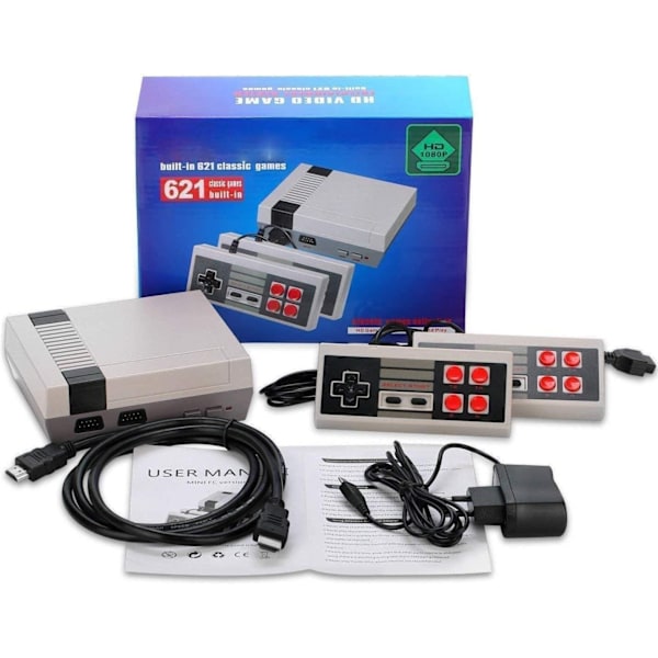 Tv-spelkonsol m Digital HDMI anslutning o 621 Retro Spel | CDON