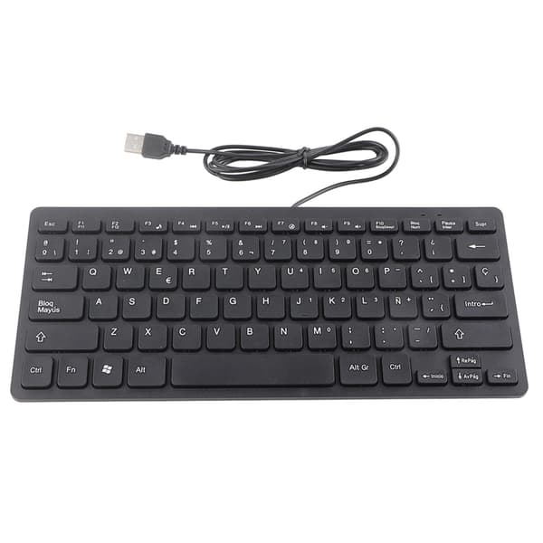 Kablet Mini Bærbar Spansk Tastatur USB-interface til Stationær Computer ...