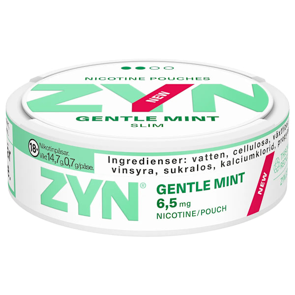 ZYN Gentle Mint Slim S2 5-pack | CDON