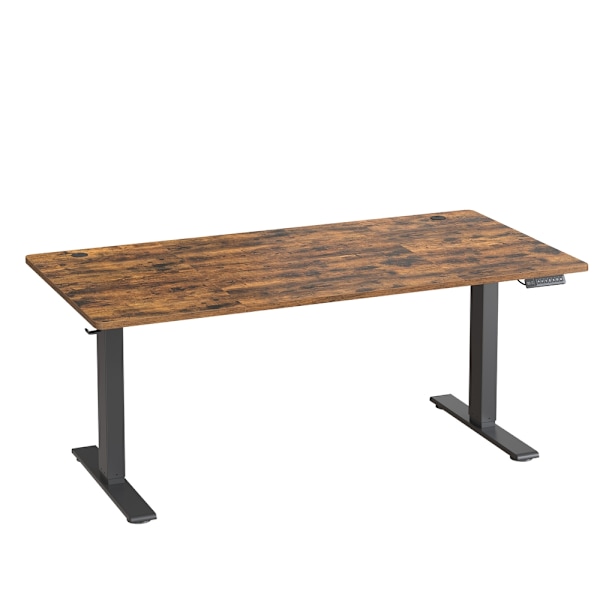 Höj- och sänkbart skrivbord 160x80x72-120 cm brun trä kontor | CDON
