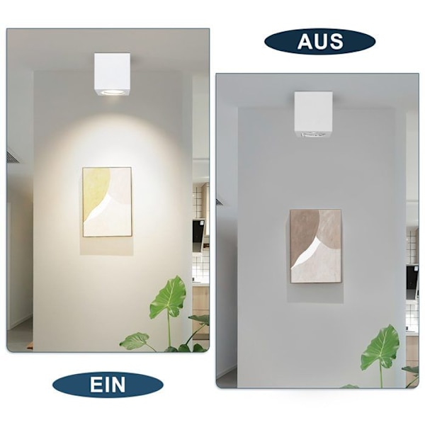 Set med 4 utstickande spotlights - NETLIFE - GU10 - Vit - Metall - max ...