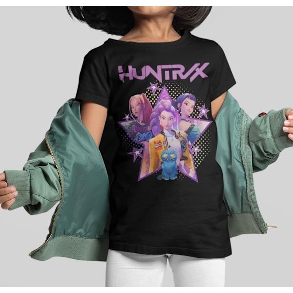 Huntrix Demon Hunters T-shirt – Svart Unisex K-Pop Stil | CDON