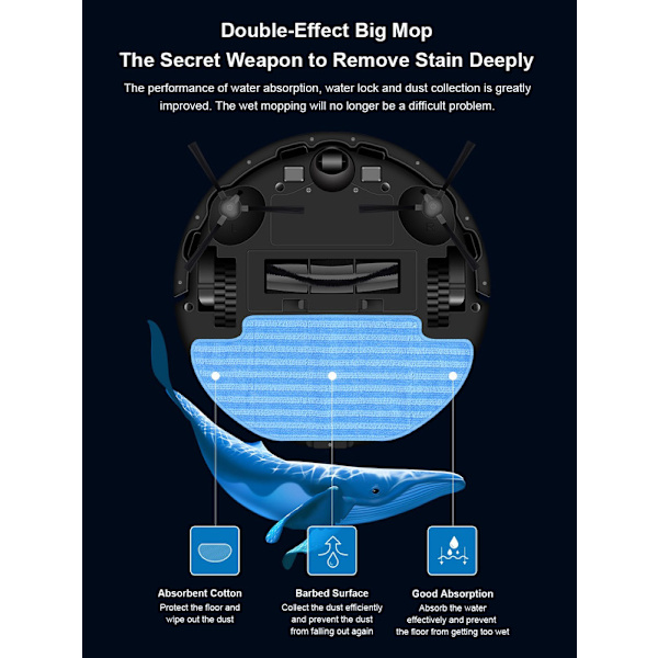 LIECTROUX ZK901 Robotdammsugare - 70 % ny (begagnad) - 6500Pa, automatisk moppning, smart ...