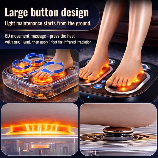 Foot massage with heat, vibration and rotating massage | CDON