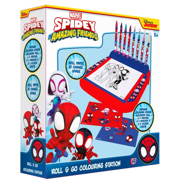 Spidey Roll & Go målarstation för barn, bärbar konstset | CDON