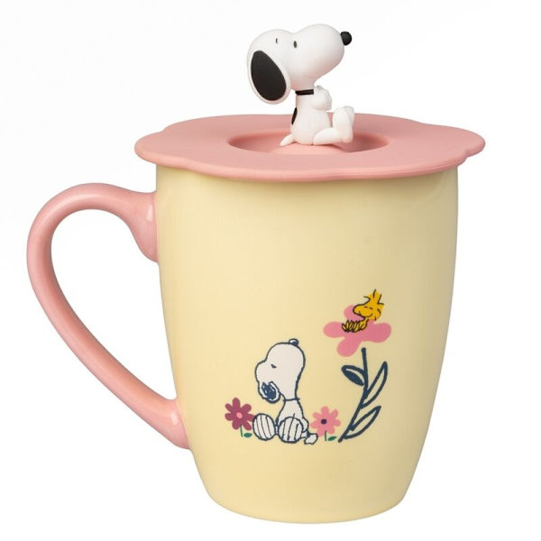 Snoopy Premium-mugg med lock, 12 oz keramisk kaffekopp | CDON