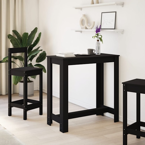 vidaXL Barbord svart 102x50x103,5 cm konstruert tre | CDON