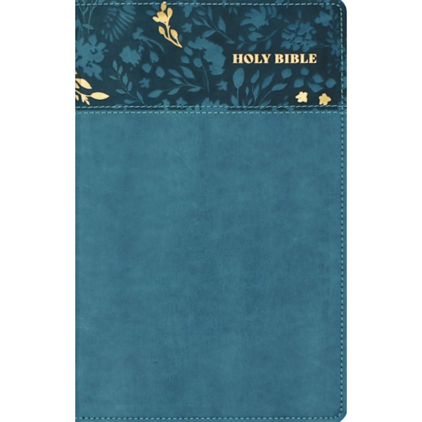 NASB, Personal Size Bible, Large Print, Leathersoft, Teal, Red Letter ...