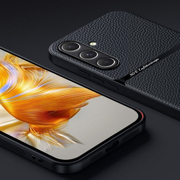 Litchi Samsung Galaxy A35 5G Skal TPU + Konstläder - Röd | CDON