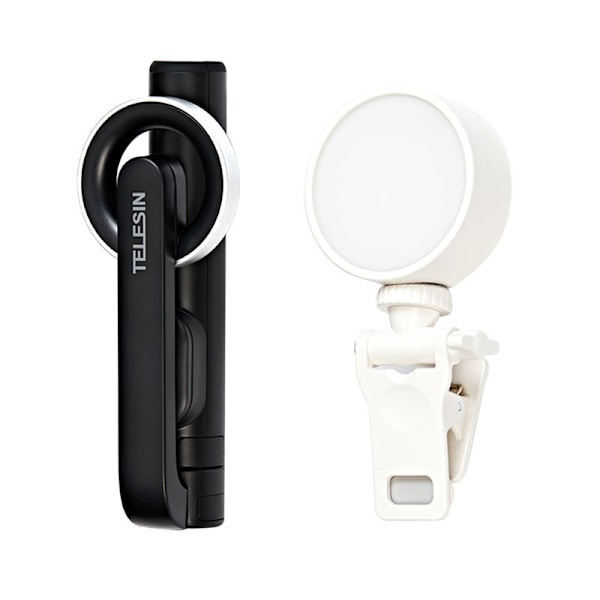 TELESIN K-36 Selfie Stick Tripod med Fyllljus Svart | CDON