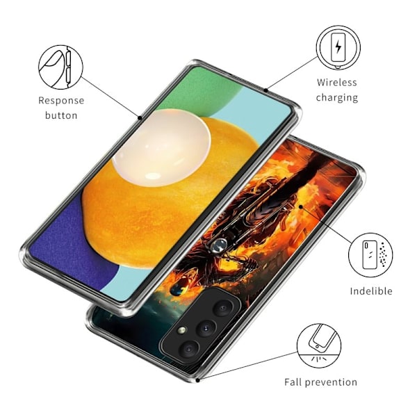 Samsung Galaxy A35 5G Skal IMD Mönster Tryckt Stöttålig TPU - Flame ...