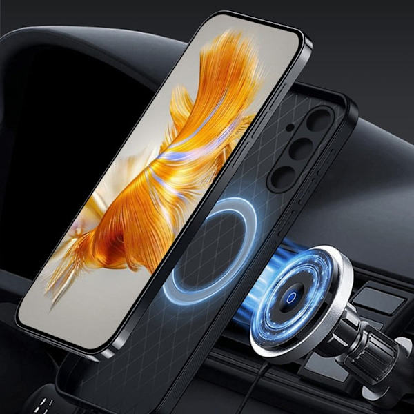 Litchi Samsung Galaxy A55 5G Skal TPU + Konstläder - Röd | CDON