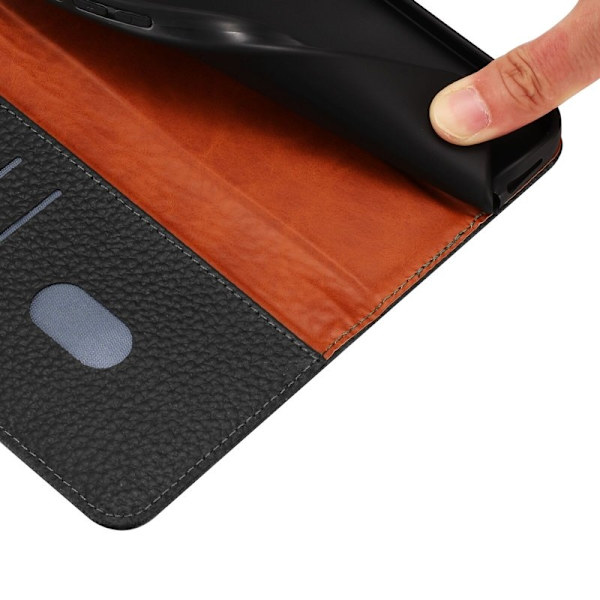 LITCHI Samsung Galaxy S26 Pro Fodral Äkta Läder Flip - Svart | CDON