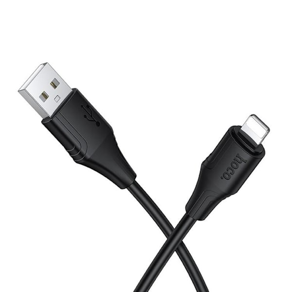 HOCO USB-A till Lightning Kabel 2.4A 1m Silikon X124 - Svart | CDON