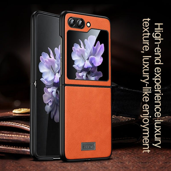 SULADA Galaxy Z Flip7 FE 5G Skal PU Läder TPU PC Svart | CDON