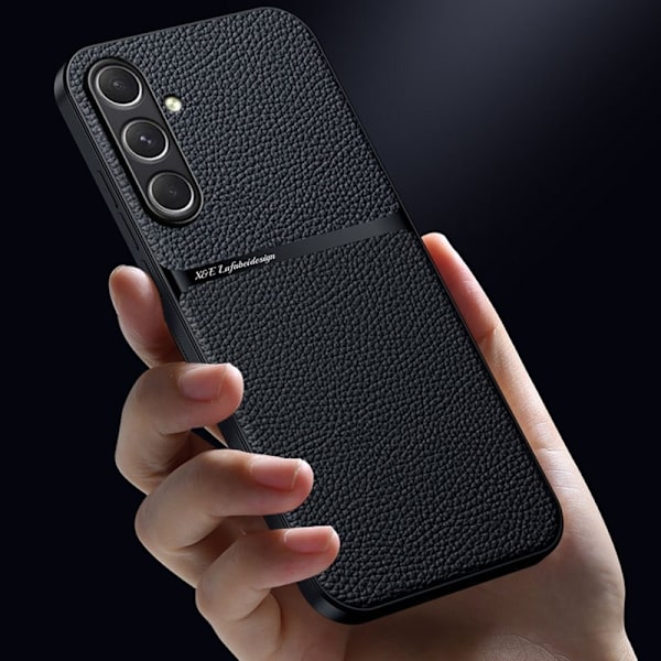 Litchi Samsung Galaxy A35 5G Skal TPU + Konstläder - Röd | CDON