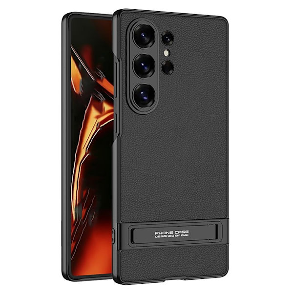 GKK Samsung Galaxy S26 Ultra Skal Slim Kickstand PC + PU - Svart | CDON