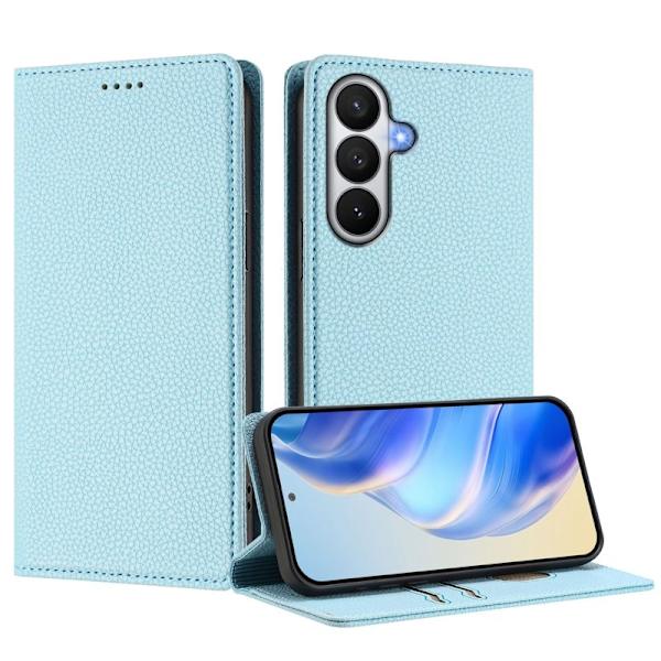 LITCHI Samsung Galaxy S26 / S26 Pro Fodral Äkta Läder RFID Skydd - Baby ...