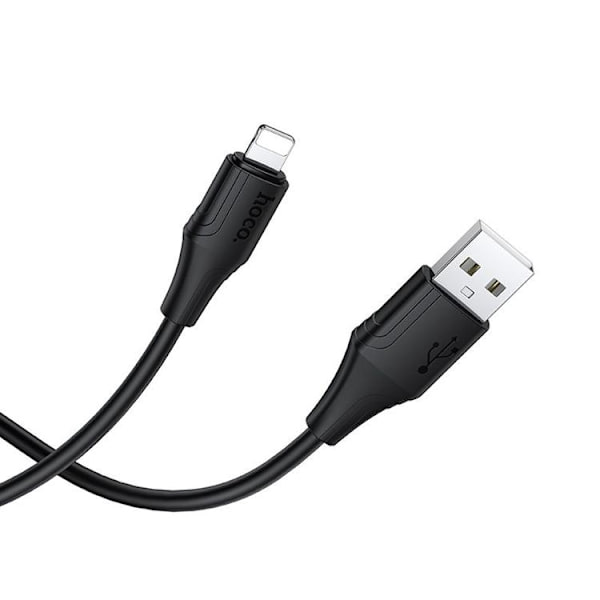 HOCO USB-A till Lightning Kabel 2.4A 1m Silikon X124 - Svart | CDON