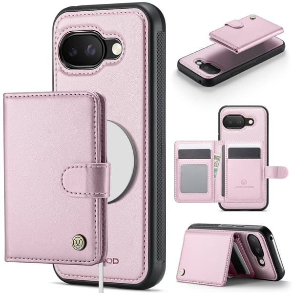 JEEHOOD J09 Fodral för Google Pixel 9a RFID Läder - Rosa | CDON