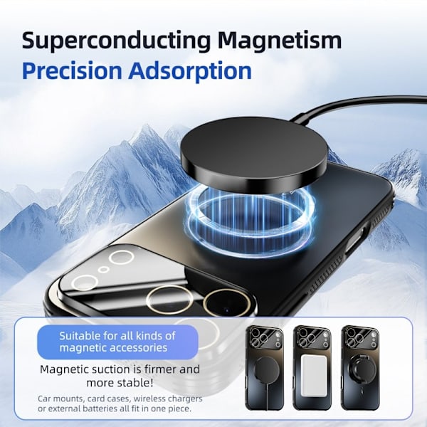 ABEEL iPhone 17 Pro Max Skal Magnetisk TPU PC Kyl Matt Blå | CDON