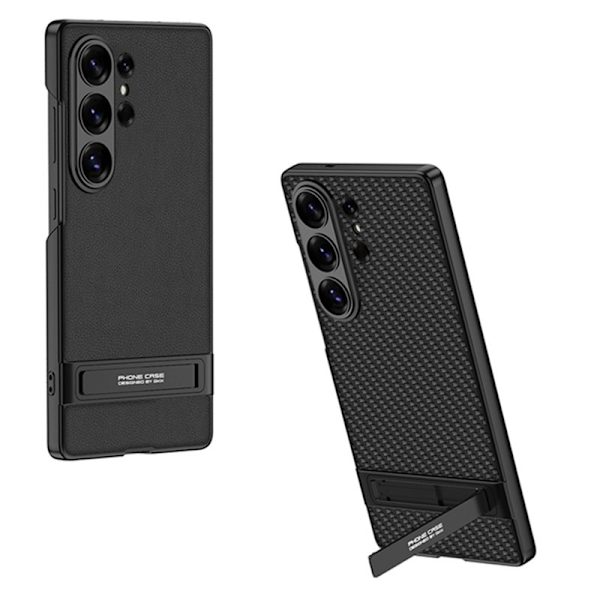 GKK Samsung Galaxy S26 Ultra Skal Slim Kickstand PC + PU - Svart | CDON