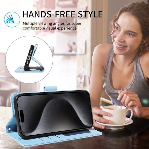 Xiaomi 17 Pro Max Plånboksfodral RFID Dog Pattern Med Handledsrem - Blå ...