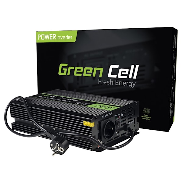 GREEN CELL INVERTER INV07 12V-230V 300W/600W | CDON