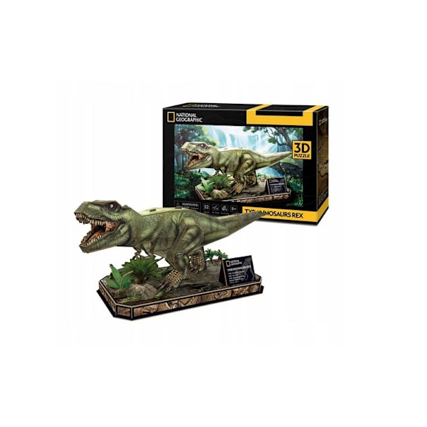KUBISKT ROLIGT PUSSEL 3D NATIONAL GEOGRAPHIC T-REX - 52 ELEMENT DS1051H ...