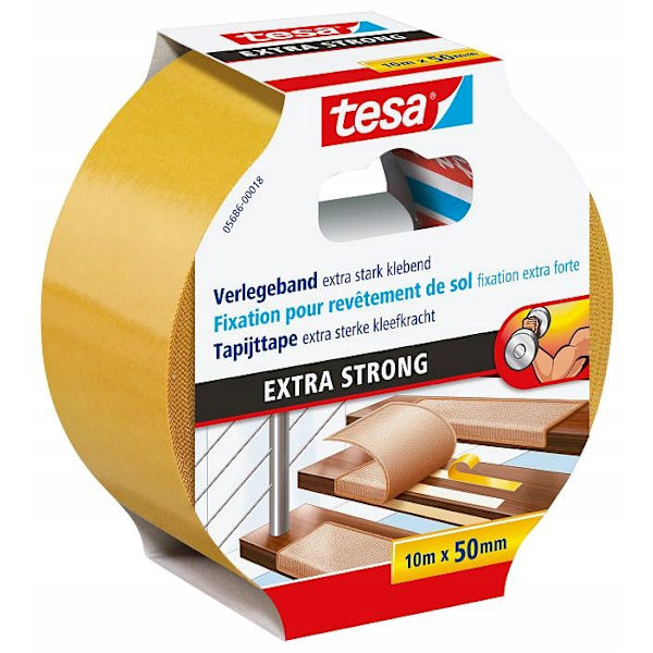 Tesa Extra Stark Dubbelhäftande Matttejp 10m x 50mm | CDON