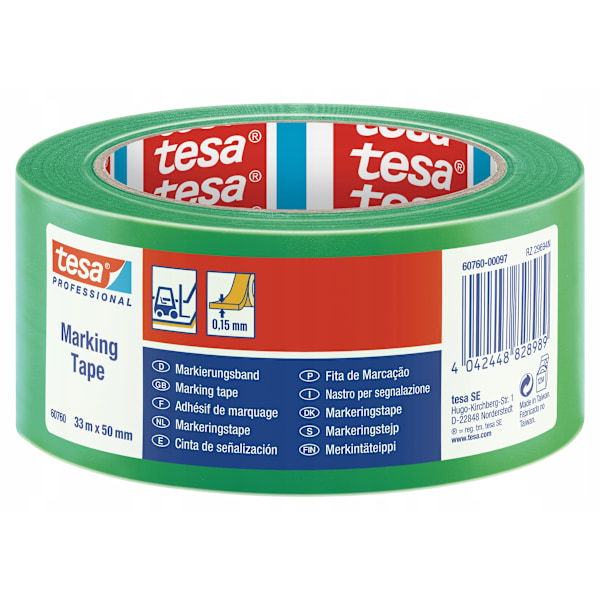 TESA PROFESSIONAL Grön PVC-varningstejp Stark 33m x 50mm | CDON