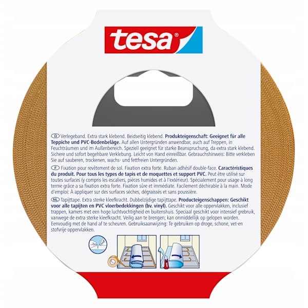 tesa extra stark dubbelhäftande matttejp 25 m x 50 mm | CDON