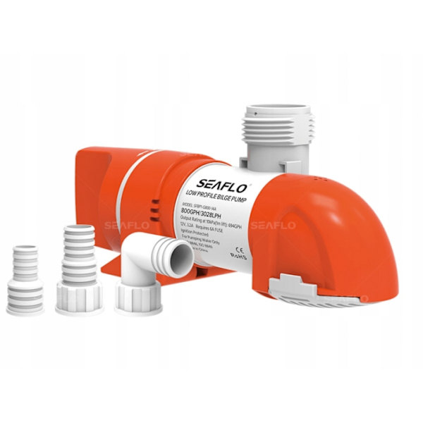 AUTOMATISK LÄNSVATTENPUMP LÅG FÖR YACHT, BÅT, PONTON, KÄLLARE 12V 70L ...